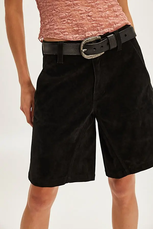 Free People We The Free Dylan Vegan Suede Long Shorts