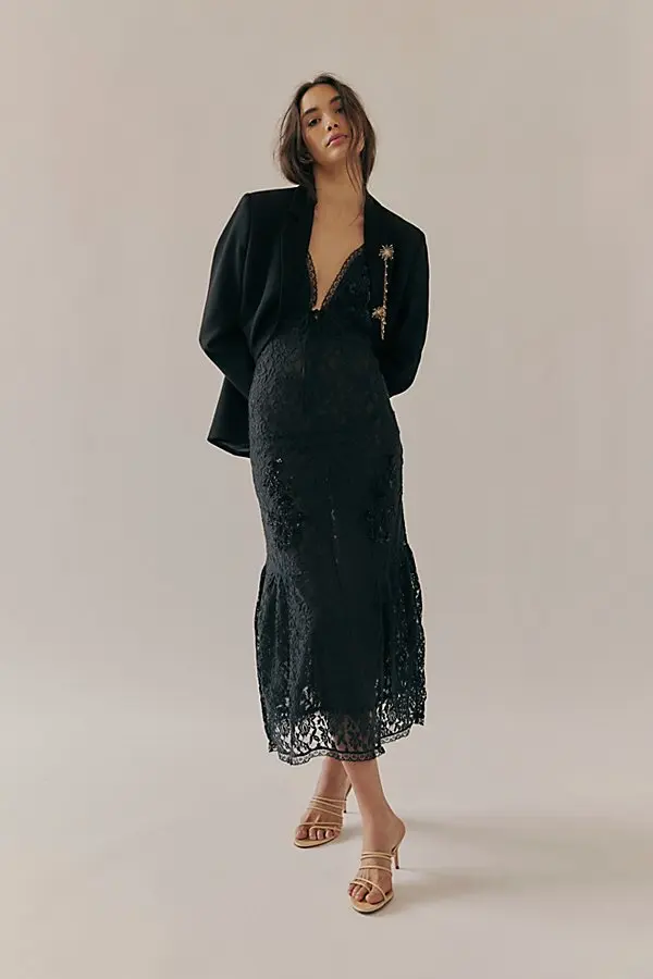 Free People Viper Love Maxi Dress - Black Combo | Editorialist