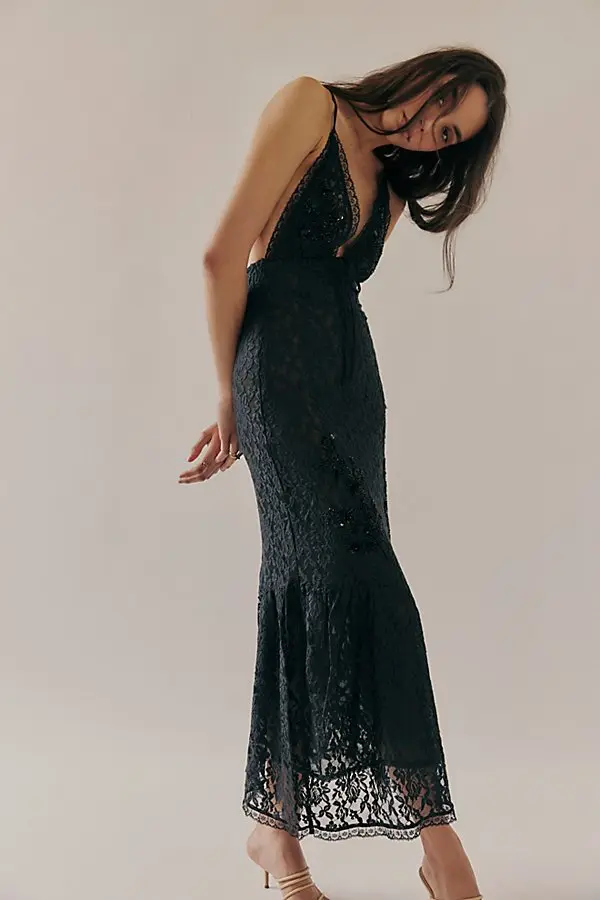 Free People Viper Love Maxi Dress - Black Combo | Editorialist
