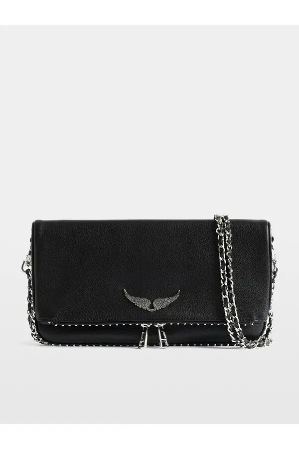 Zadig&Voltaire Rock Studs Leather Clutch