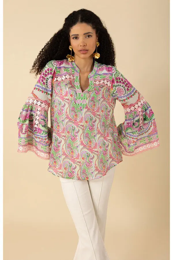 Hale Bob Ezra Cotton Top - Green