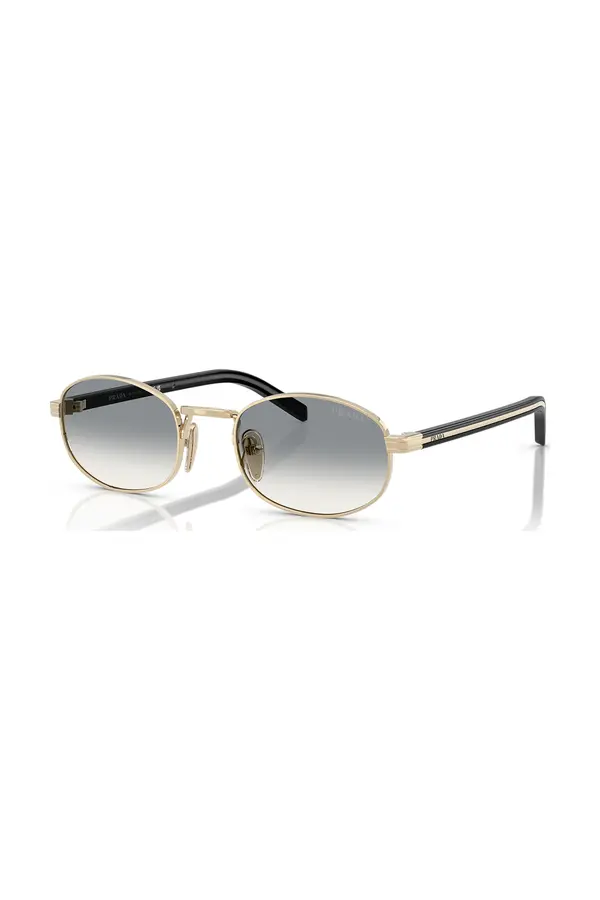 Prada Narrow Oval Sunglasses - Gold