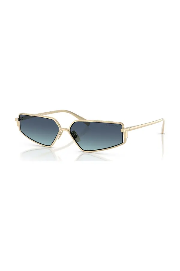 TIFFANY SUNGLASS HUT Irregular Sunglasses With Azure Gradient Lenses - Blue