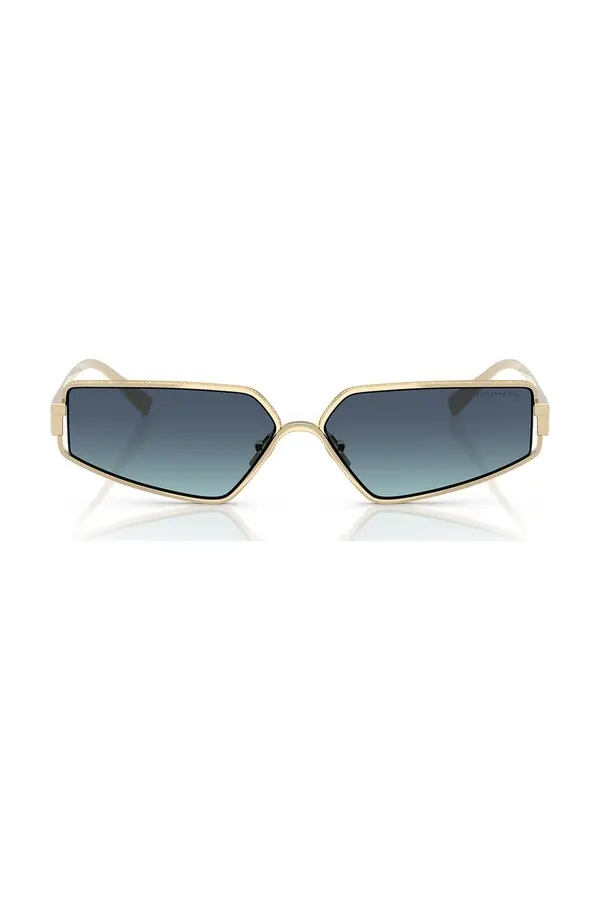 TIFFANY SUNGLASS HUT Irregular Sunglasses With Azure Gradient Lenses