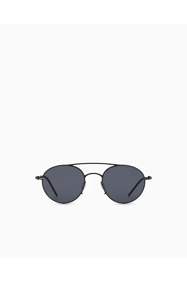 Giorgio Armani Round Frame Sunglasses - Black