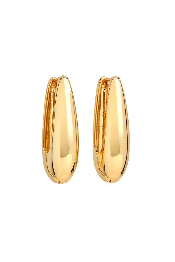 KENNETH JAY LANE U Hoop Earrings - Gold
