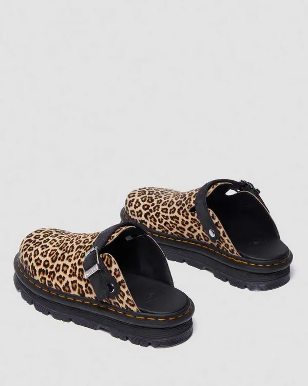Dr. Martens Zebzag Leopard Mules In Tan - 29% Off | Editorialist display picture 3