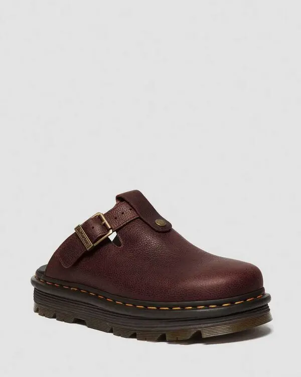 Dr. Martens Zebzag Rustique Leather Platform Mules