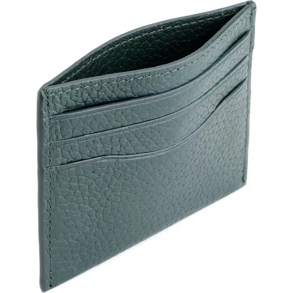 ROYCE NEW YORK Rfid Leather Card Holder - Dark Green