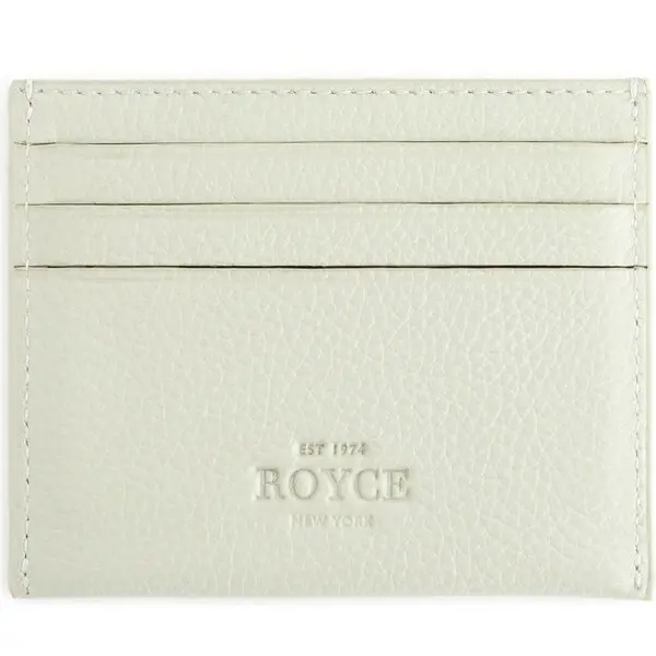 ROYCE NEW YORK Rfid Leather Card Holder - Sage Green