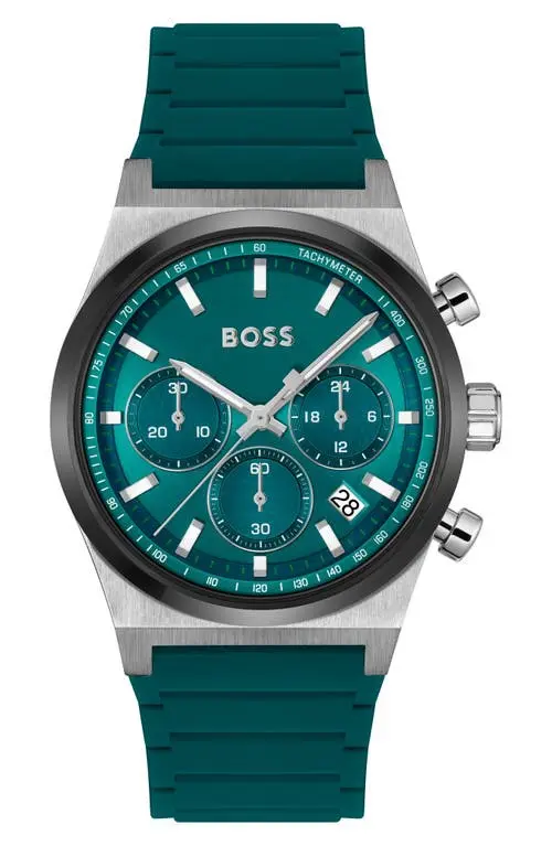 BOSS Candor Chronograph Strap Watch - Green