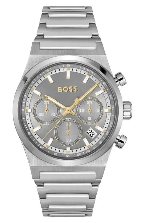 BOSS Candor Chronograph Bracelet Watch - Gray