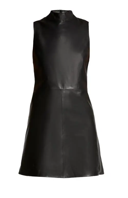 AS By DF As B Y Df Crawford Upcycled Leather A-line Dress