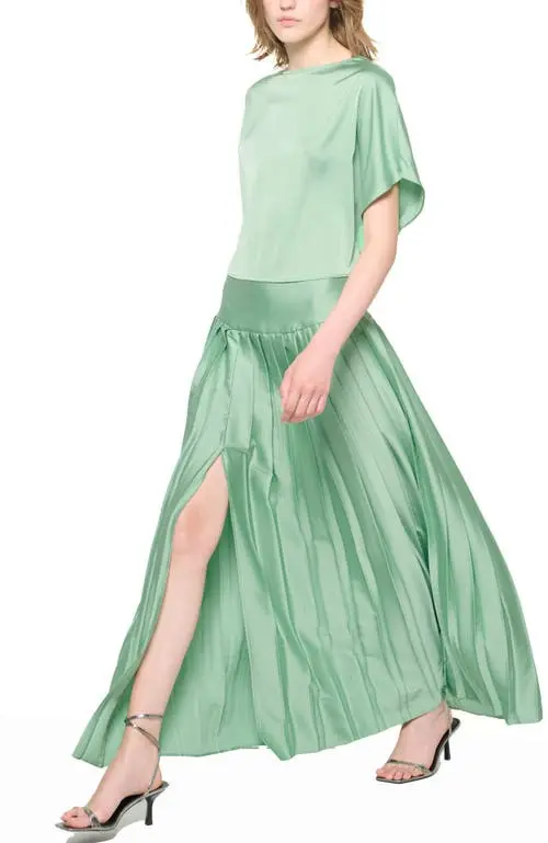 AS By DF As B Y Df Pleated Maxi Skirt