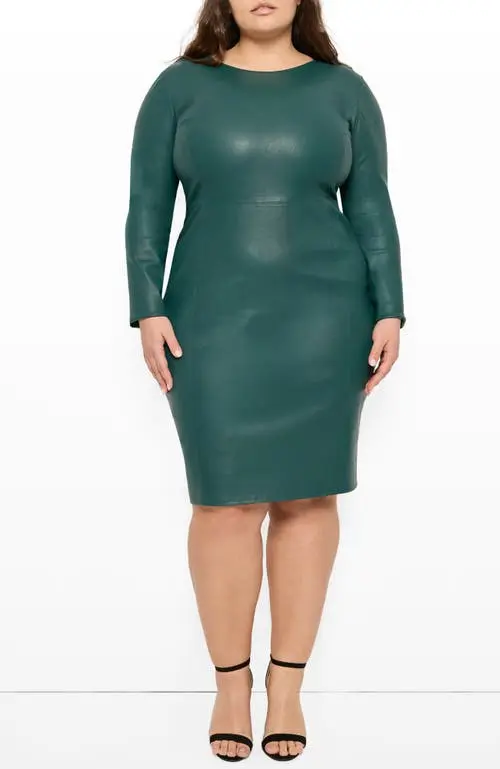 slim fit dress slacks One Shoulder Dark Green Velvet Bodycon Mini Dress – Dressesforparty main image 0