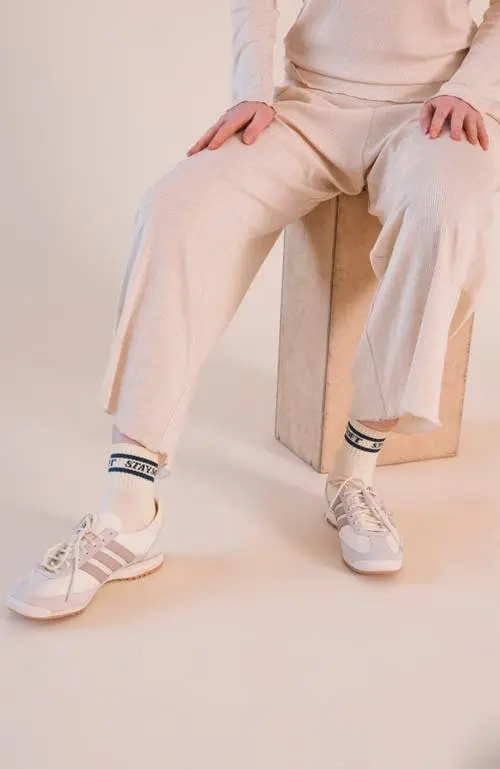 POPLINEN Stay Soft Organic Cotton Stripe Quarter-crew Socks