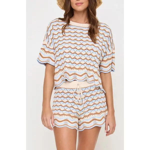 L*Space Sun Chaser Stripe Cover-up Shorts - North Shores