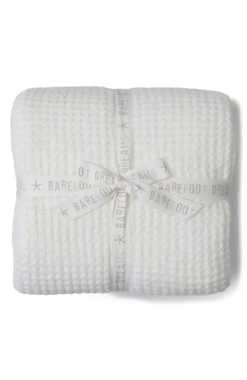 Barefoot Dreams Cozychic® Waffle Knit Bed Blanket - Pearl