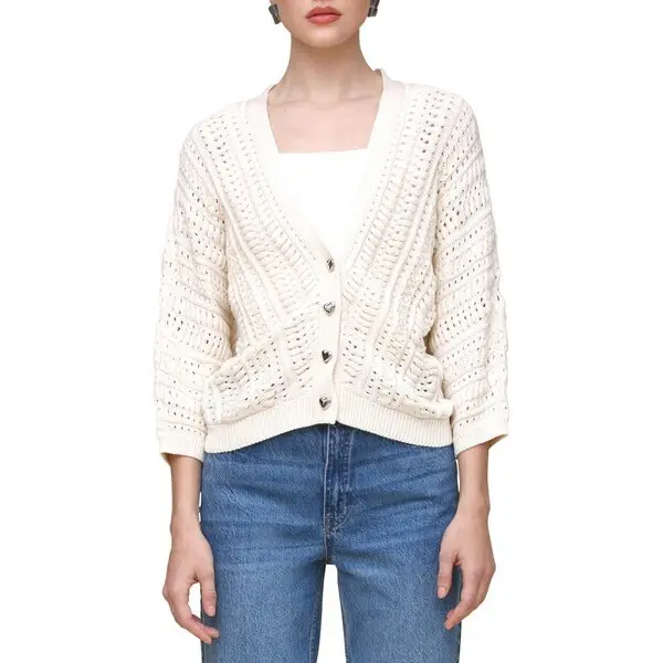 Avec Les Filles Dolman Sleeve Cotton Cardigan