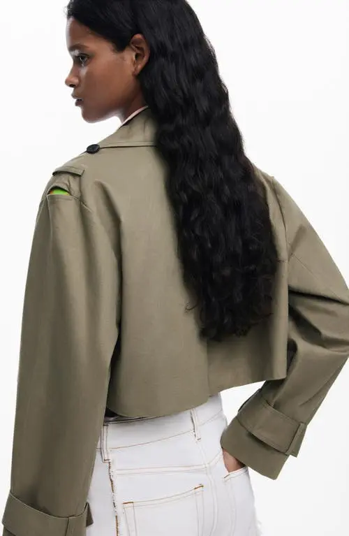 Desigual Color Block Trench Coat