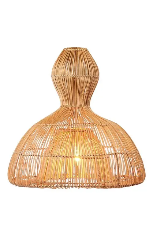 THE ARTISAN & COMPANY Aura Rattan Ceiling Pendant Light - Natural