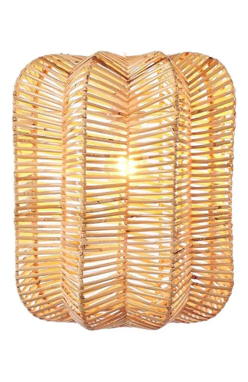 THE ARTISAN & COMPANY Prism Rattan Pendant Hanging Light - Natural