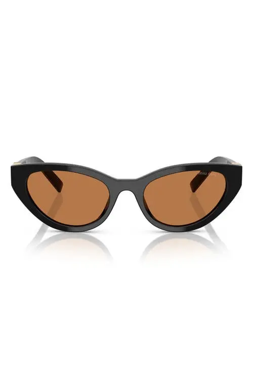 Miu Miu 54mm Butterfly Sunglasses - Black/brown