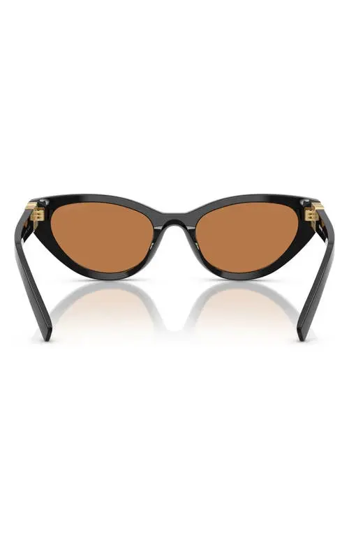 Miu Miu 54mm Butterfly Sunglasses - Black/brown