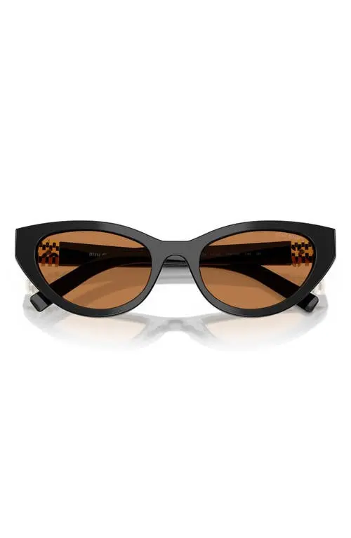 Miu Miu 54mm Butterfly Sunglasses - Black/brown