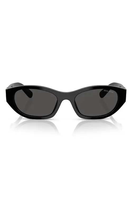 Miu Miu 53mm Irregular Sunglasses - Black