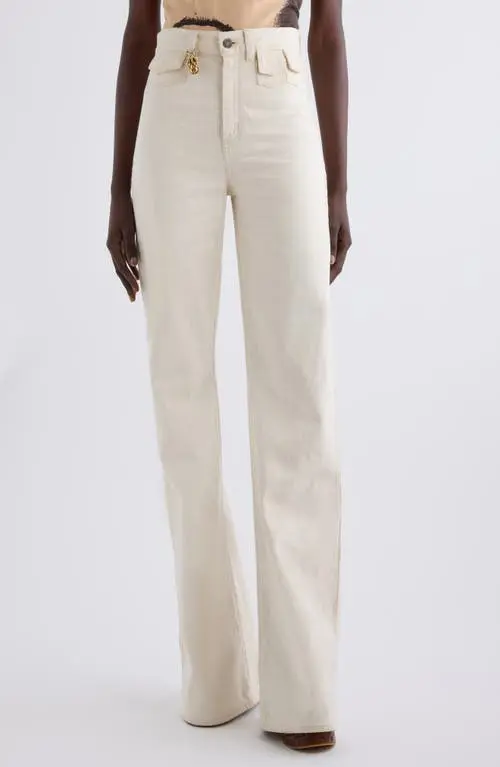 Chloé High-waist Twill Pants - Eden White