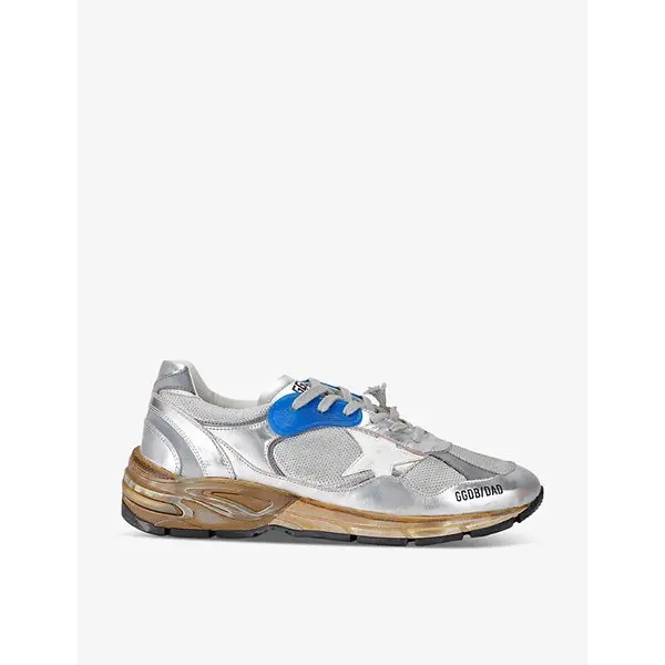 GOLDEN GOOSE Running Dad Star-patch Low-top Trainers - Silver Com