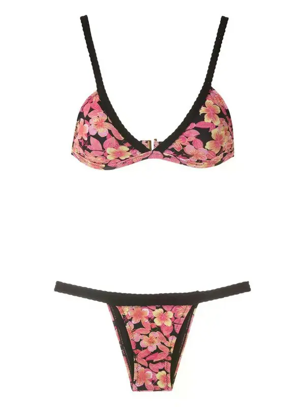 AMIR SLAMA Floral-print Bikini - Pink