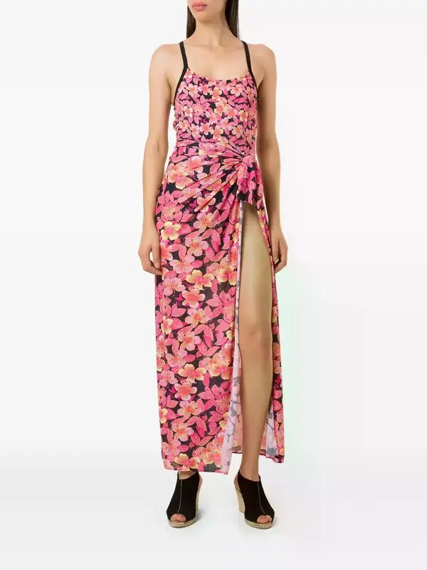 AMIR SLAMA Floral-print Pareo