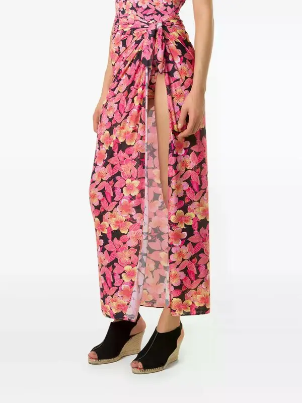 AMIR SLAMA Floral-print Pareo