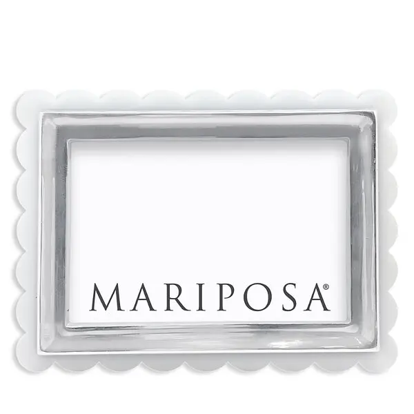 MARIPOSA Acrylic Scallop Picture Frame, 4 X 6 - White