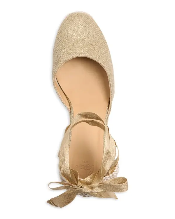 CastaÑer Carina Espadrille Wedge Sandals - Oro Claro
