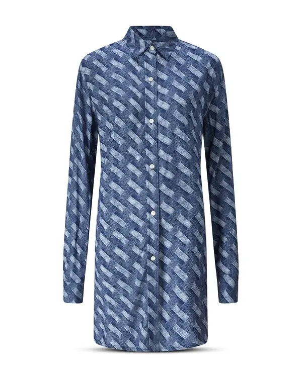 Kurt Geiger Printed Shirt Dress Cover Up