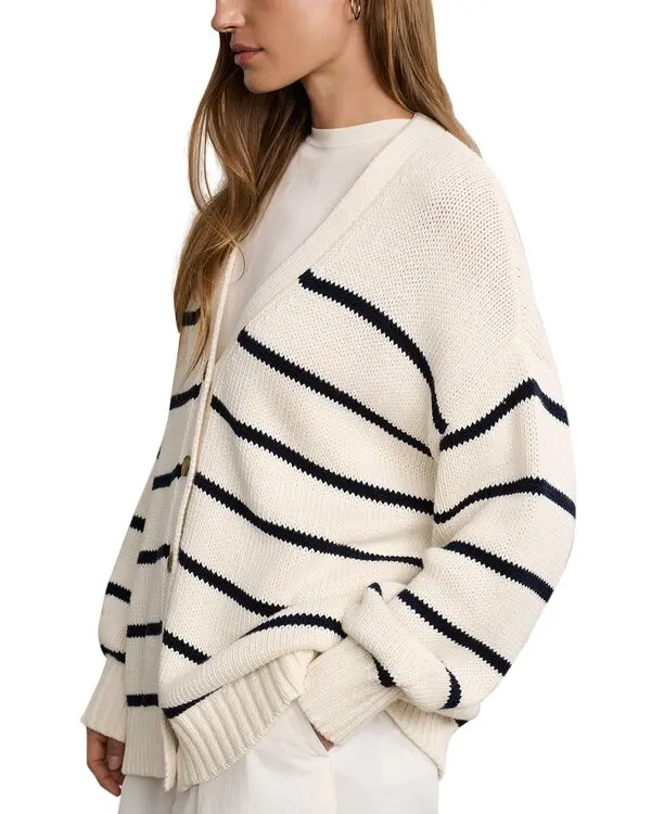 Jenni Kayne Chloe Striped Cardigan - Ivory/navy