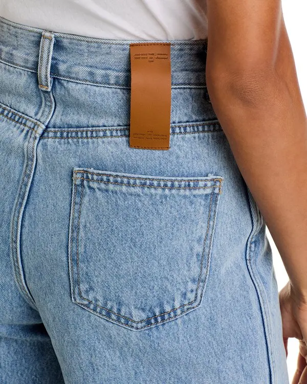 Rokh Palindrome High Rise Barrel Jeans - Light Blue