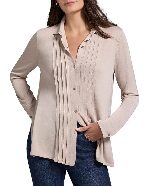 NIC+ZOE Pleated Cardigan Shirt