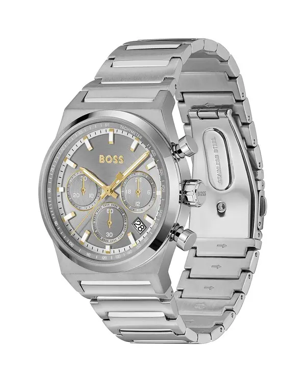 Hugo Boss Candor Chronograph Watch 41mm - Silver/silver