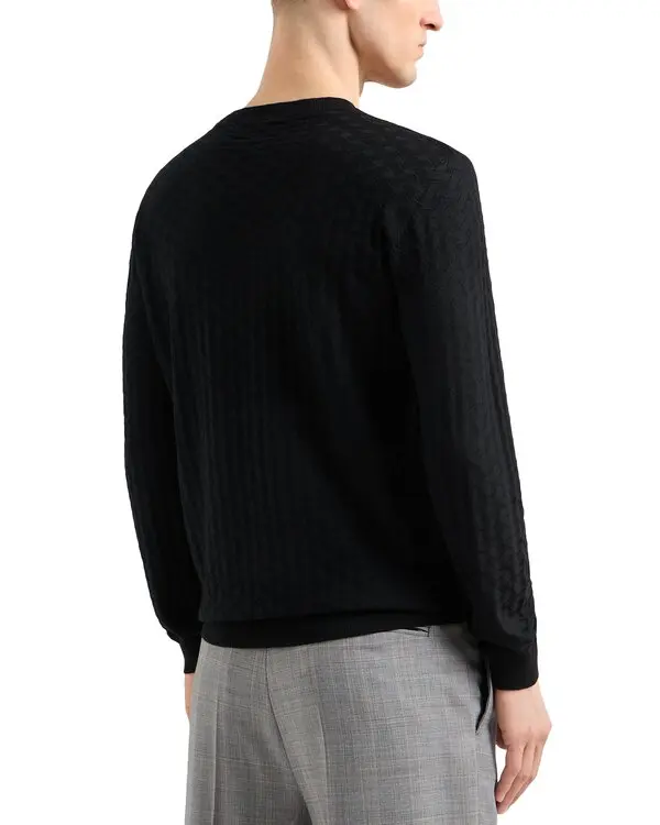 Emporio Armani Virgin Wool Sweater - Black
