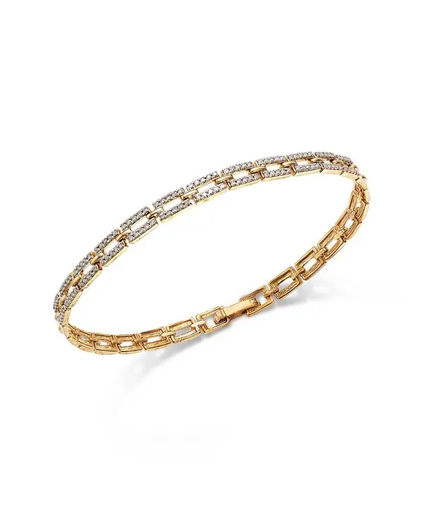 Bloomingdale'S Diamond Link Bracelet In 14k Yellow - Gold