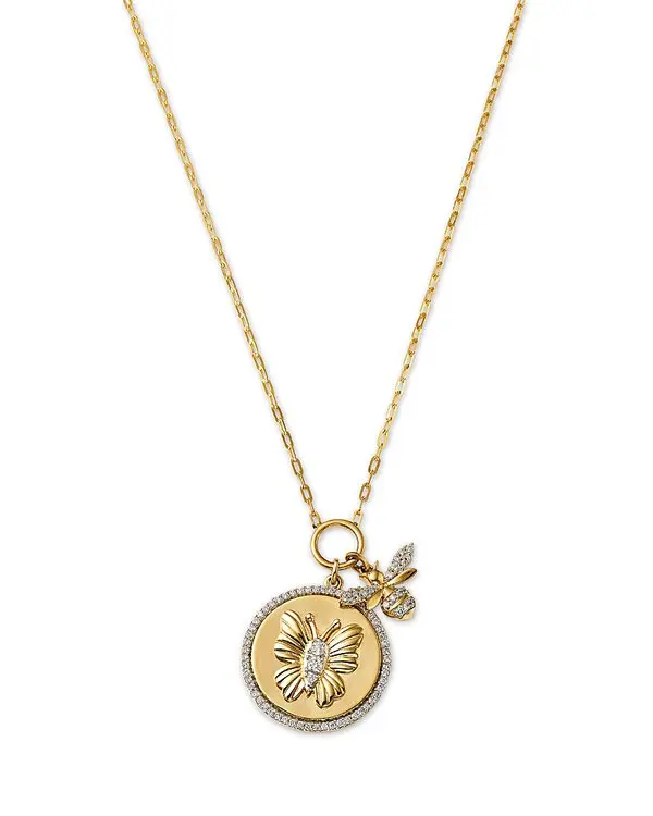 Bloomingdale'S Diamond Charm Pendant Necklace - Gold