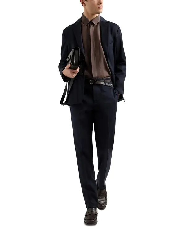 Emporio Armani Twill Suit Trousers