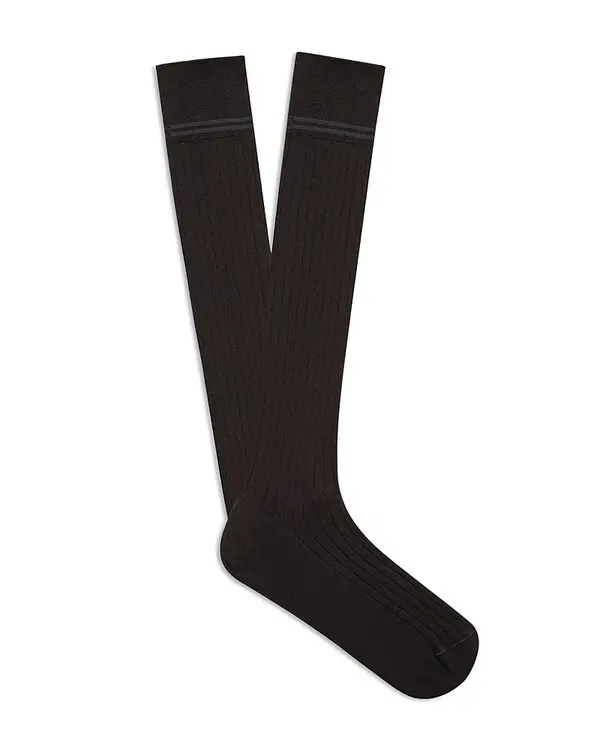 Zegna Cotton, Cashmere, And Silk Socks - Black