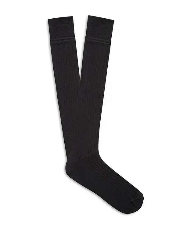 Zegna Cotton, Cashmere, And Silk Socks - Navy Blue