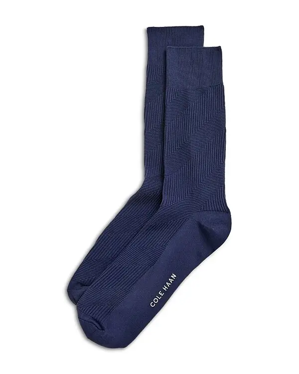 Cole Haan Dress Crew Socks - Marine Blue