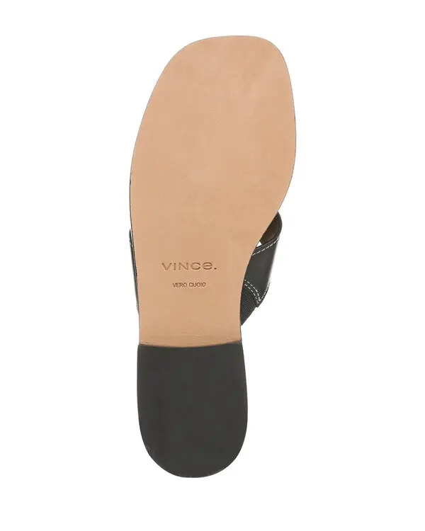 Vince Meyers Leather Slide Sandals